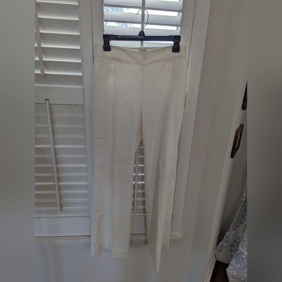 CAbi | Pants & Jumpsuits | Cabi Off White Linen Blend Pants Size 4 ...